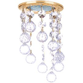 Светильник встраиваемый Ecola MR16 CR1007 GU5.3 стекло круг с большими ...