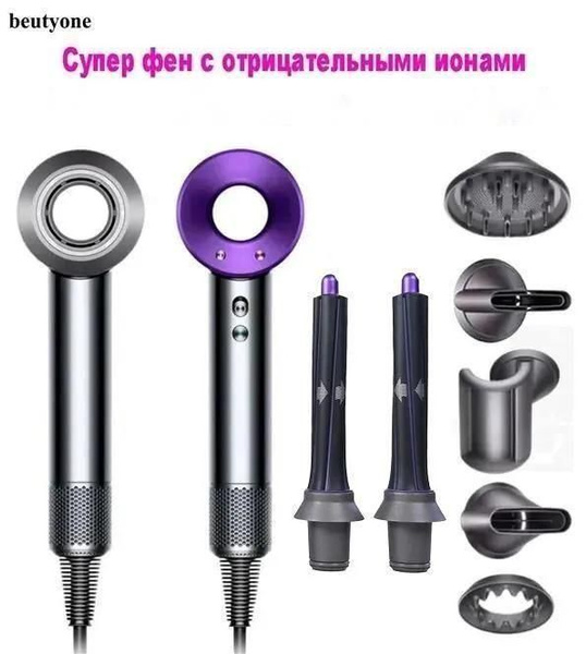Фен для волос Фен с насадками,Профессиональный фен, пурпурный - купить ...