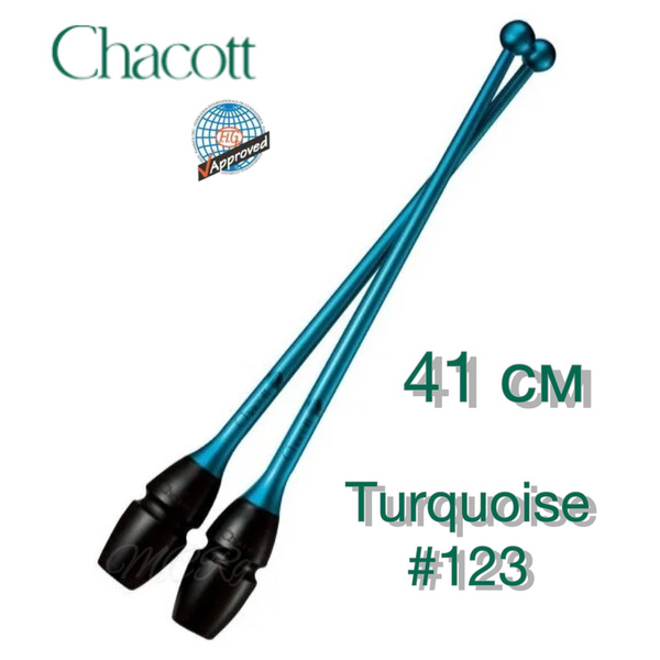 Булавы CHACOTT комбинированные 41 см черно-синие с улучшенным захватом ( col.TURQUOISE-123 ...