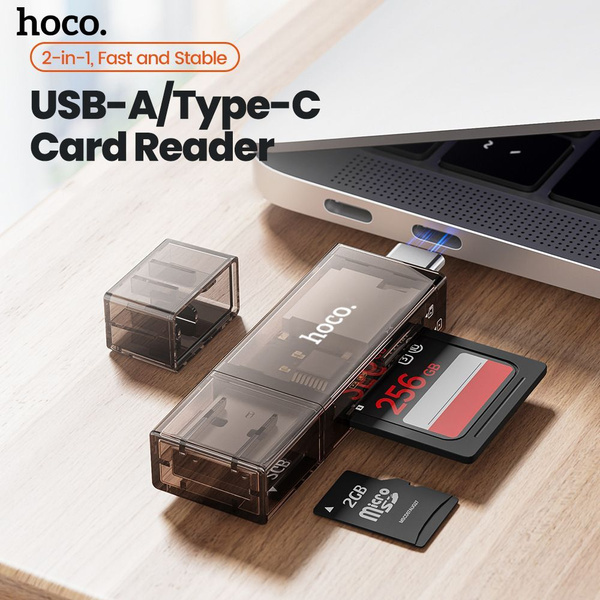 Картридер Type C 3.0 + USB // SD, MicroSD, TF до 2Тб / Быстрый 480Мб ...