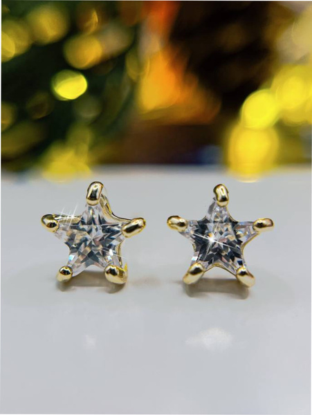 Серьги бижутерия звездочки золотые купить на OZON по низкой цене ...