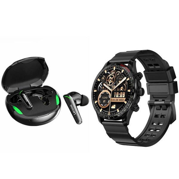 Купить смарт-часы Lenovo Y99 Watch-Black+XT92-Black, экран 1.28 ...
