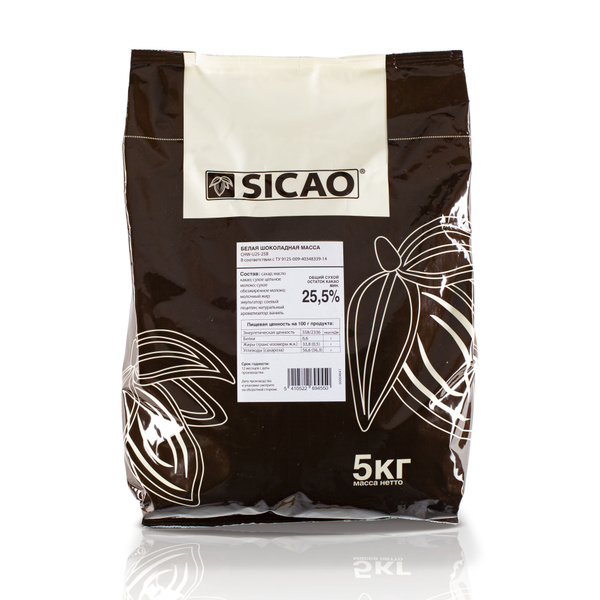 Белый шоколад Sicao U25 (5 кг) - купить с доставкой по выгодным ценам в интернет-магазине OZON ...
