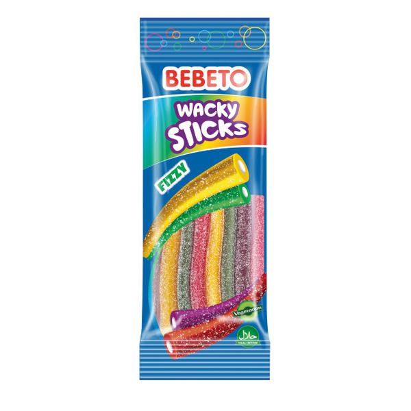 Мармелад жевательный Bebeto Wacky Sticks Fizzy, 75г x 3 шт купить на ...