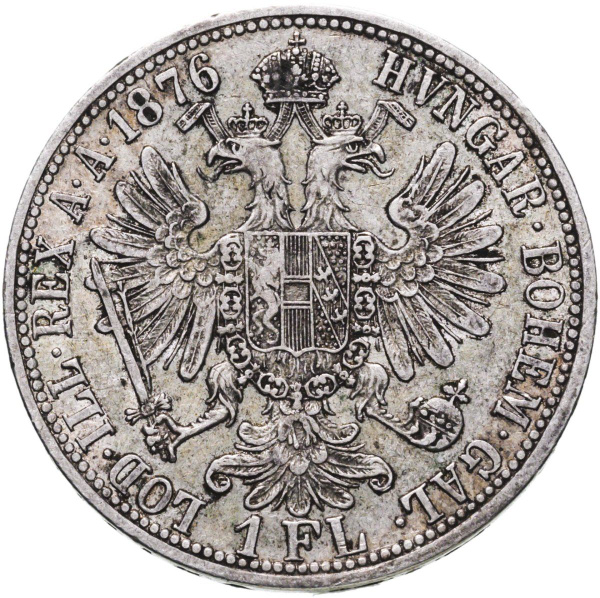 Австрия 1 флорин florin 1876, Серебро 900, в сохранности XF - купить в интернет-магазине OZON с ...