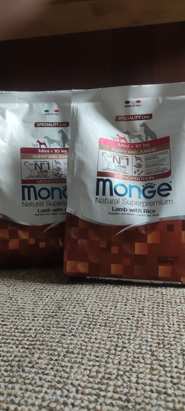 Monge Dog Speciality Puppy & Junior Mini (Ягненок, рис) 800г - купить с ...