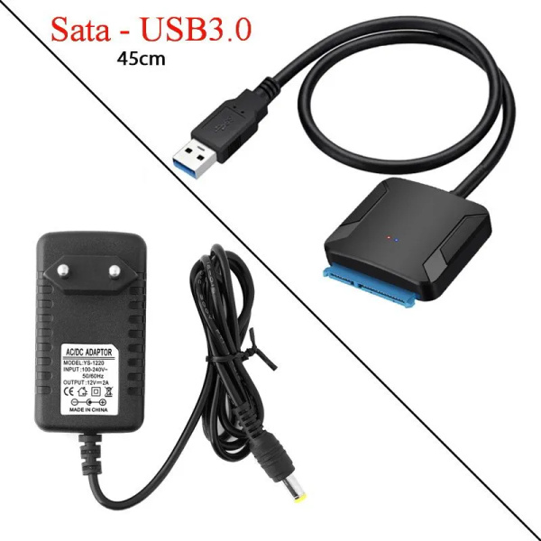 Переходник с адаптером SATA - USB 3.0 - купить с доставкой по выгодным ...