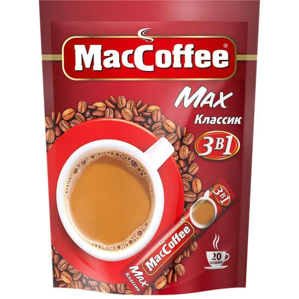 Напиток кофейный 3 в 1 MacCoffee Maх Классик 20 штук по 16 г - купить с ...