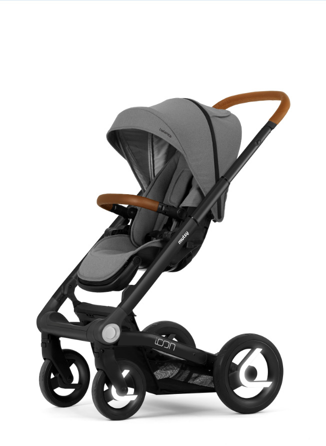 Коляска 2в1 Mutsy Icon Balance, Grip Cognac Frame Black Reflective ...