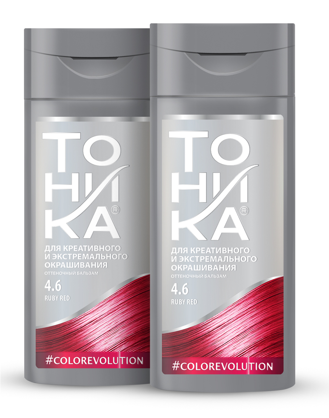 Тоника Оттеночный бальзам Color evolution 4.6 Ruby Red (2 шт) — купить ...