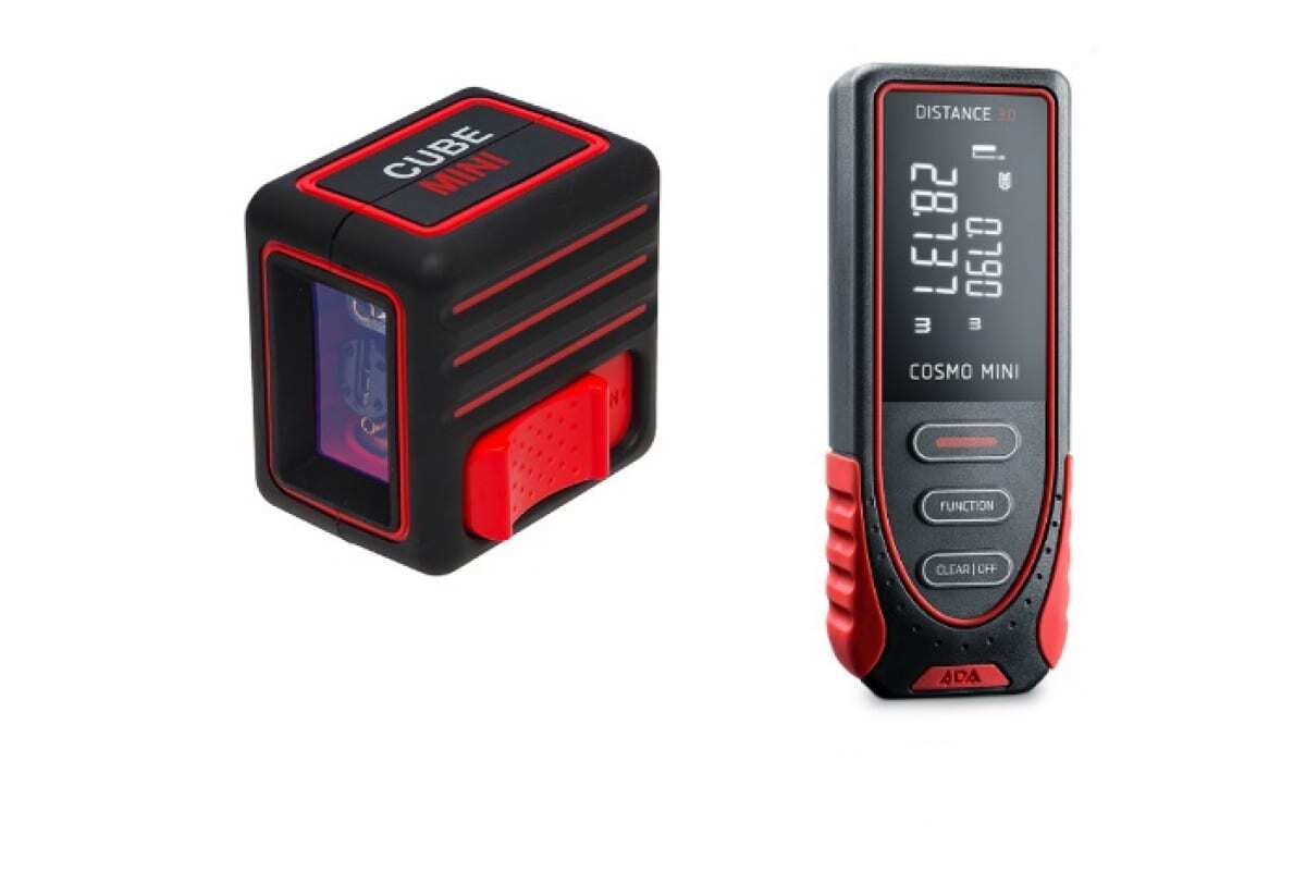 Купить Комплект ADA: Лазерный уровень Cube MINI Basic Edition + дальномер лазерный Cosmo MINI по ...