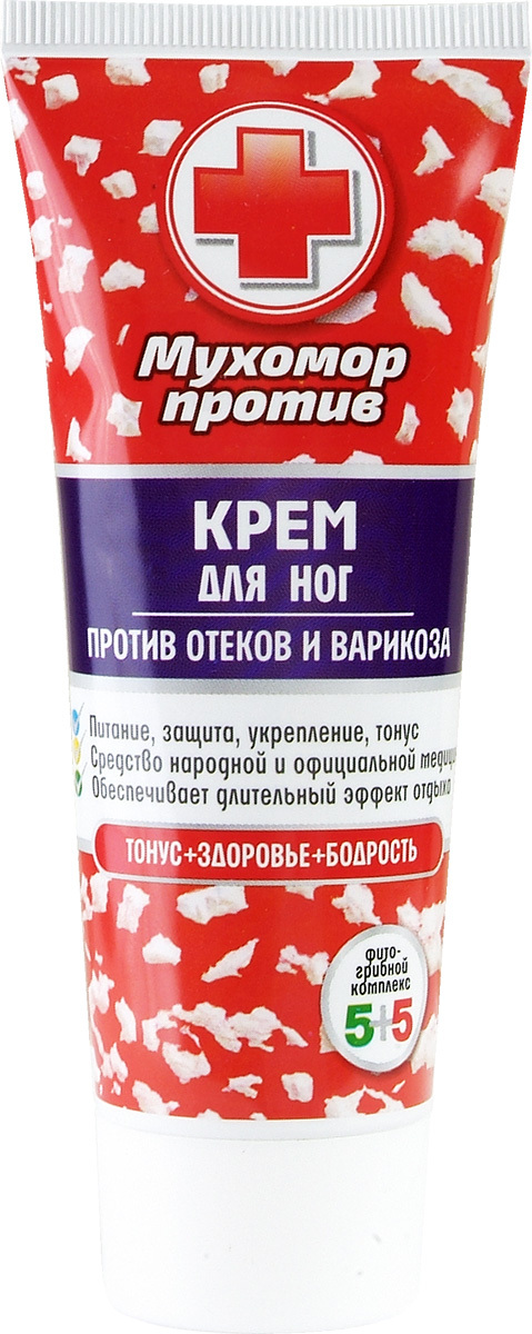 Крем для ног Венец Сибири Мухомор против 75мл (против усталости, отеков ...
