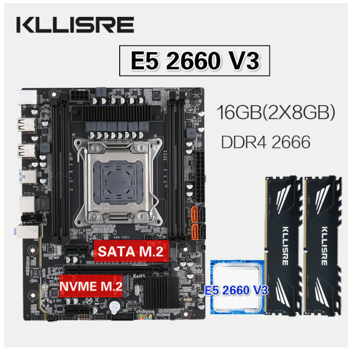 Материнская Плата Kllisre X99 – купить в интернет-магазине OZON по ...