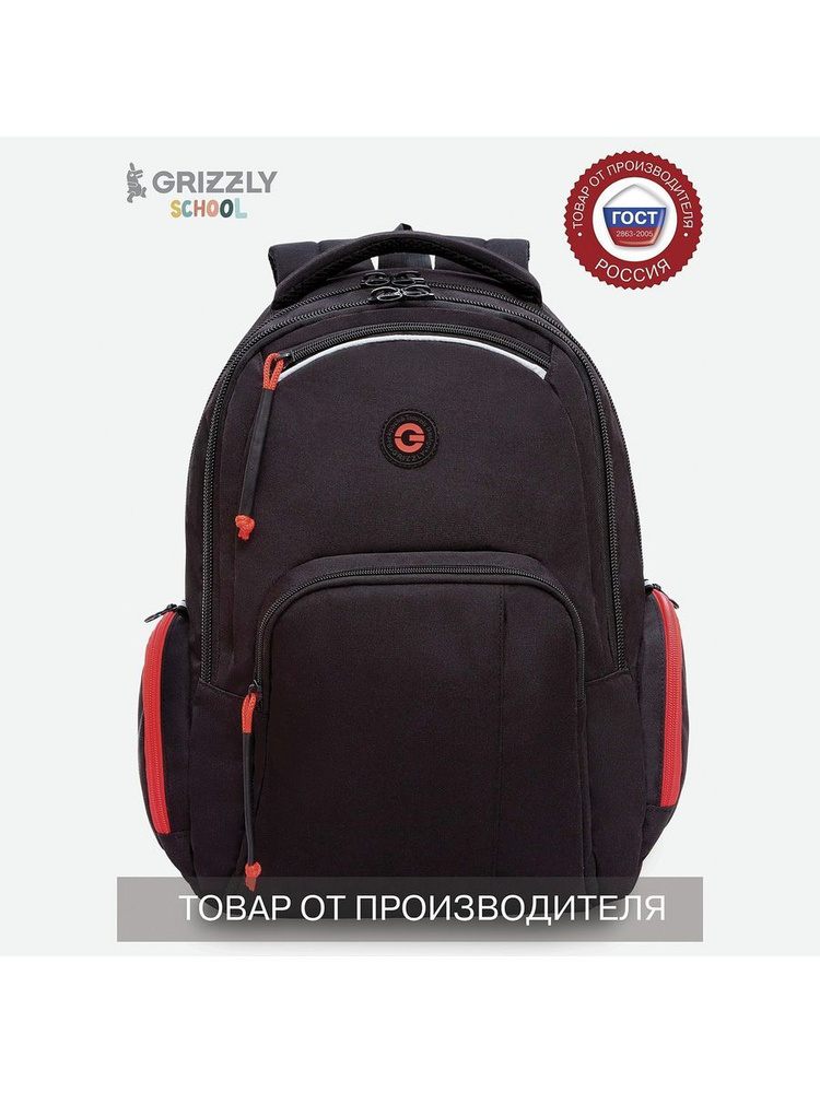 Рюкзак молодежный школьный для мальчика подростка Grizzly / портфель ...