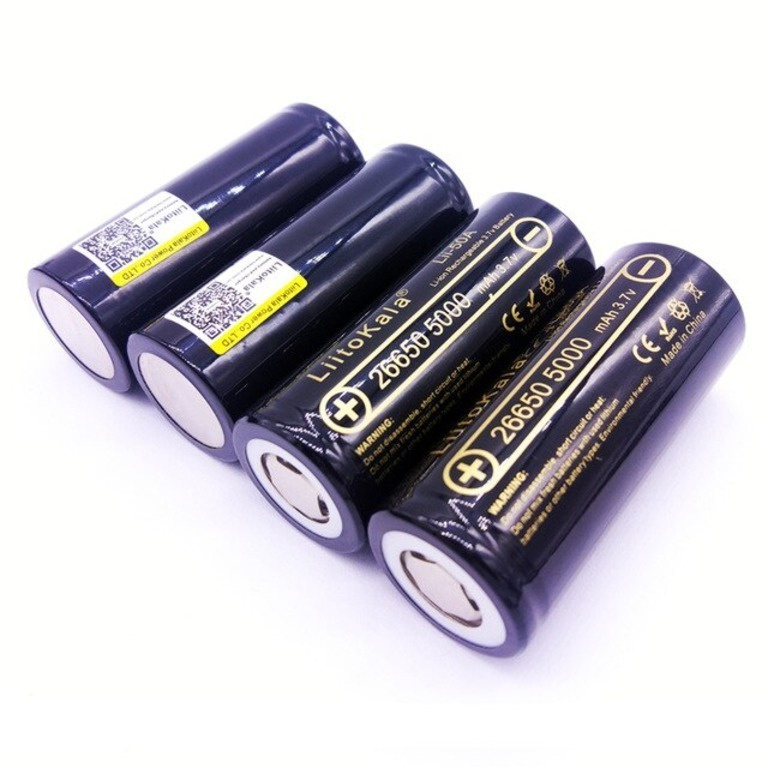 Аккумулятор 26650 50A 5000 mAh 20A Li-ion, комплект - 4 штуки — купить ...
