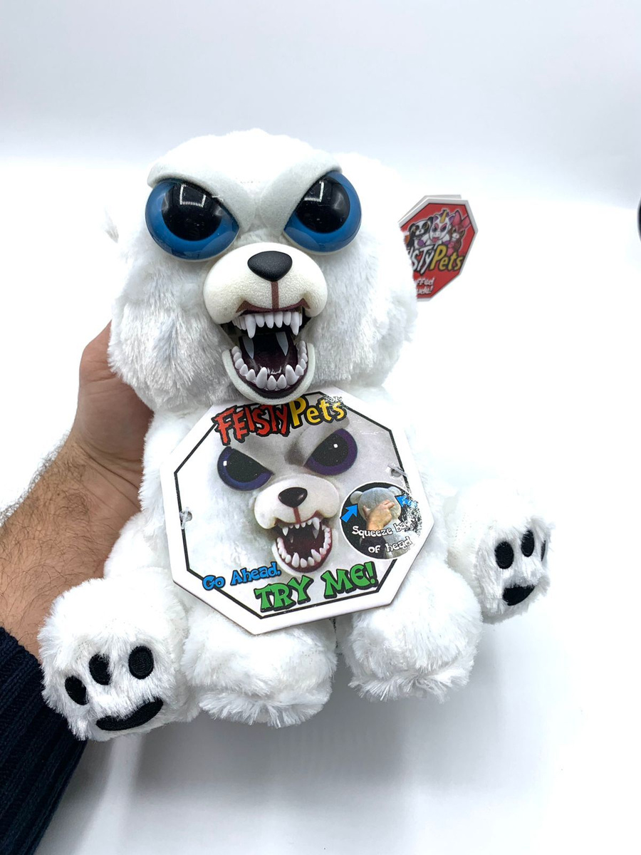 Feisty Pets Белый Мишка фейсти петс интерактивная мягкая игрушка ...