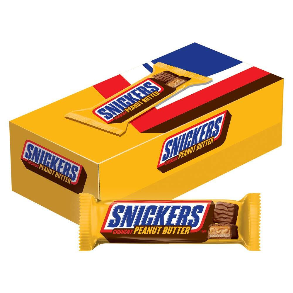 Шоколадный батончик Snickers Crunchy Peanut Butter, 18 штук по 50.5 г ...