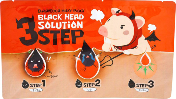 Elizavecca Набор от чёрных точек Milky Piggy Black Head Solution 3 Step ...
