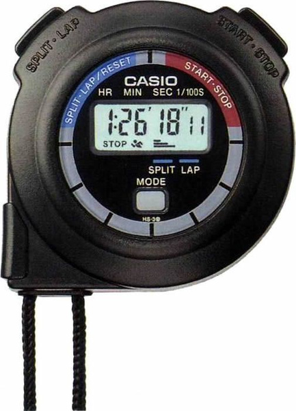 Электронный секундомер Casio HS-3V-1B - купить с доставкой по выгодным ...