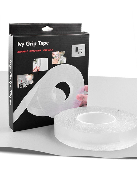 Многоразовая прозрачная клейкая лента силиконовая - 5 метров Grip Tape ...