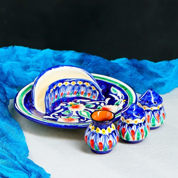 Риштанская керамика Сервировочный набор - купить с доставкой по ...