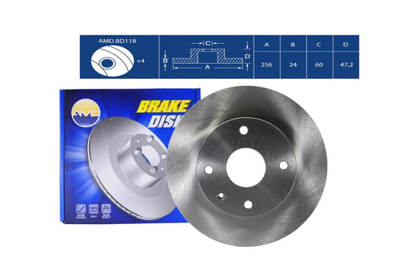 Диск переднего тормоза 96549782 AMD.BD118 для CHEVROLET (Lacetti J200 ...