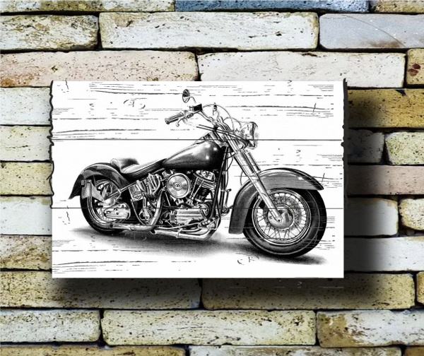 Картина на досках "Харлей Дэвидсон. Harley Davidson 22" - купить по ...