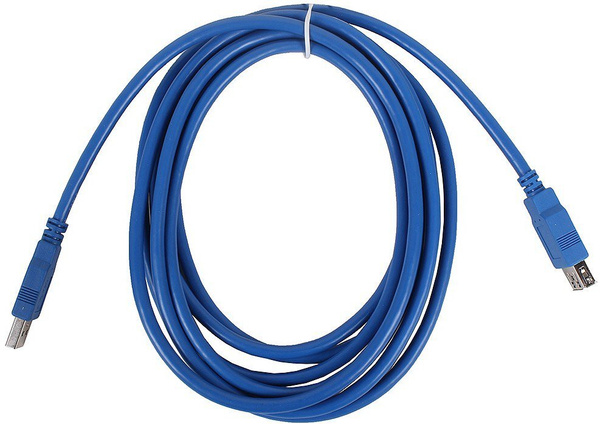 VcomУдлинитель кабеля Штекер Male Разъем Female 3синий Usb3 0 Am Af 3m Vus7065 3m купить C