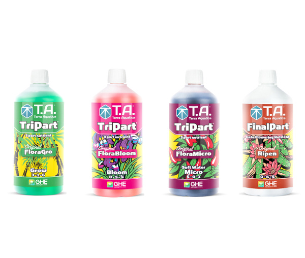 Комплект удобрений Terra Aquatica Tripart(Gro+Bloom+Micro SW) + Final part 4шт по 1л - купить с ...