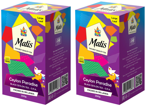 2 пачки чая черного Matis (ТИ ТЭНГ) "Цейлонский Рай" O.P.A. 400 гр - купить с доставкой по ...