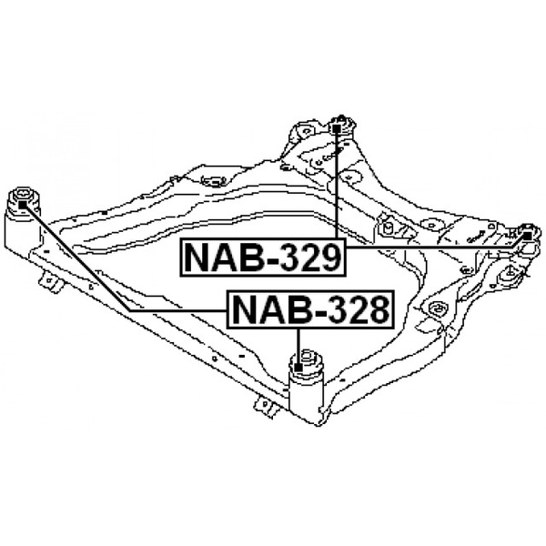 Сайленблок Подрамника Задний Nissan Teana J32 2008 Febest арт. nab 329 ...