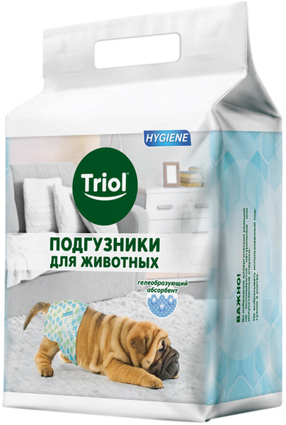 Подгузники TRIOL для собак XXL (10 шт) купить на OZON по низкой цене ...