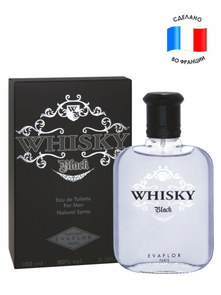 Evaflor/Туалетная вода мужская Whisky Black, 100 мл/ Французский парфюм ...
