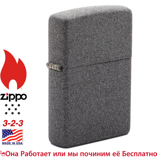 Зажигалка ZIPPO Classic Покрытие Iron Stone Матовая Зиппо Ирон MADE IN ...