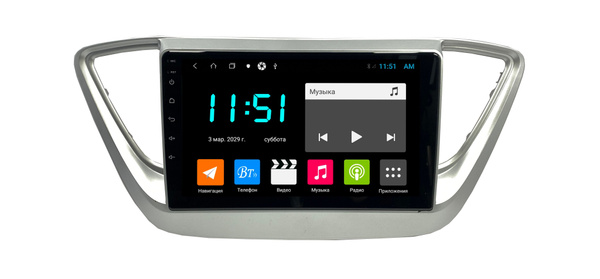 Магнитола Zenith Hyundai Solaris 2017+, 4/64ГБ, Android 12 / Хендай ...