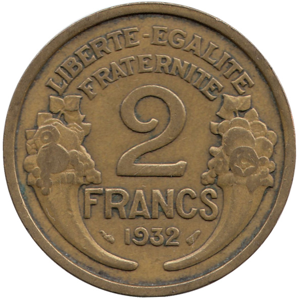 Монета 2 франка. Марианна. 1932 год, Франция. - купить в интернет-магазине OZON с быстрой ...