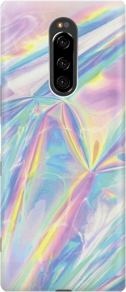 Силиконовый чехол Голографический эффект на Sony Xperia 1 / XZ4 / Сони ...