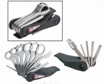 Набор Bike Hand YC-280 складной универсальный шестигранники 2-8мм, +/- отвертки, накидные ключи ...