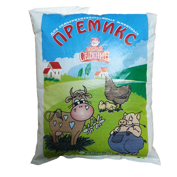 Премикс для кур с ферментами Добрый селянин, комплект из 2 упаковок ...