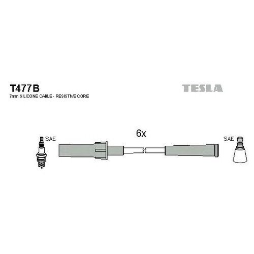 Комплект проводов зажигания Tesla T477B для Chrysler Voyager IV; Dodge ...