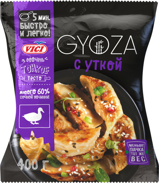 Гедза GYOZA с уткой VICI, 400 г - купить с доставкой по выгодным ценам в интернет-магазине OZON ...
