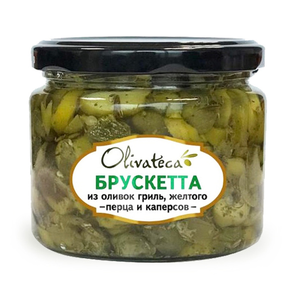 Заправка Брускетта OLIVATECA из оливок гриль, желтого перца и каперсов ...