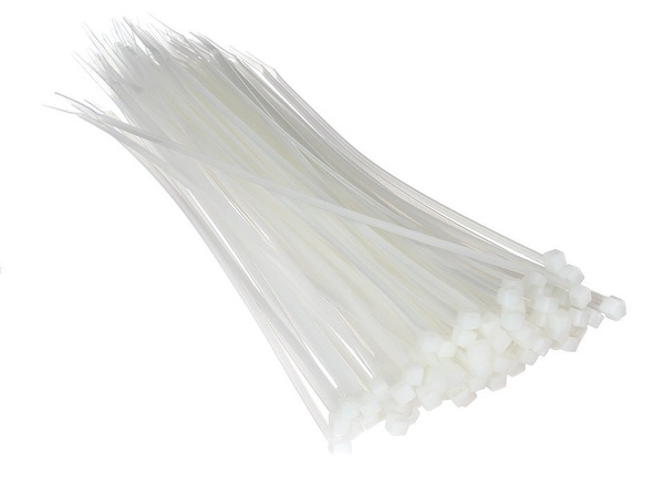 Хомут пластиковый стяжка нейлоновая 2.5 X 250 мм Telecom цвет белый 100 ...