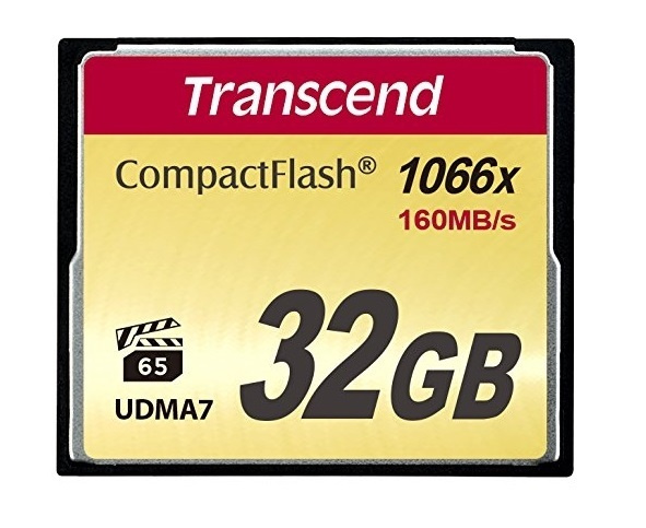Карта памяти Transcend CompactFlash 1066x 32 ГБ (R-160mb/s-W-120mb/s) - купить с доставкой по ...