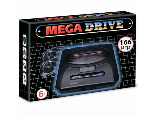 Игровая Приставка 16-bit Mega Drive Classic Drive + 166 игр - купить с ...