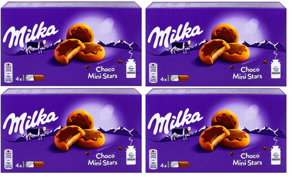 Печенье Милка Чоко Мини Старс / Milka Choco Mini Stars 4 шт х 150 гр ...