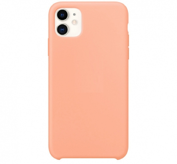 Силиконовый чехол на iPhone 11 (на айфон 11), персиковый - купить с ...