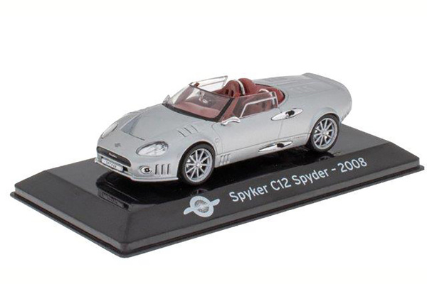 Модель коллекционная Spyker C12 spyder 2008 silver (supercars seria ...