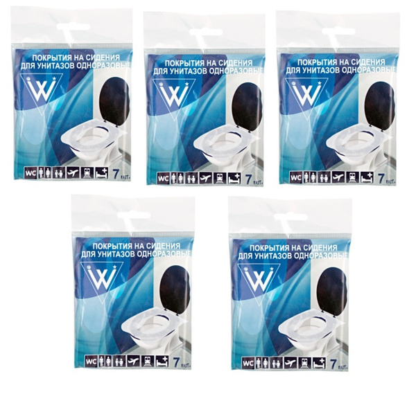 Покрытия на сиденье унитаза одноразовые, 7шт, 5 пачек - купить с ...