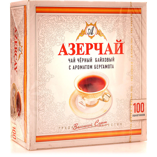 Чай Azercay 100 пак черный с бергамотом б к купить с доставкой по